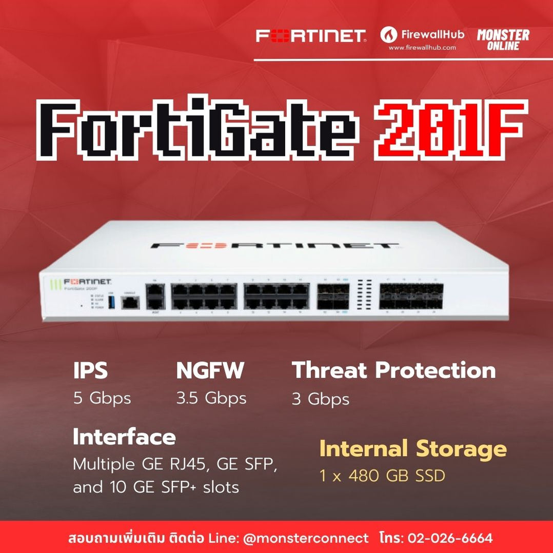 FortiGate 201F 1 Year | Premium services เปลี่ยน Firewall ภายใน 24 ชม. ...