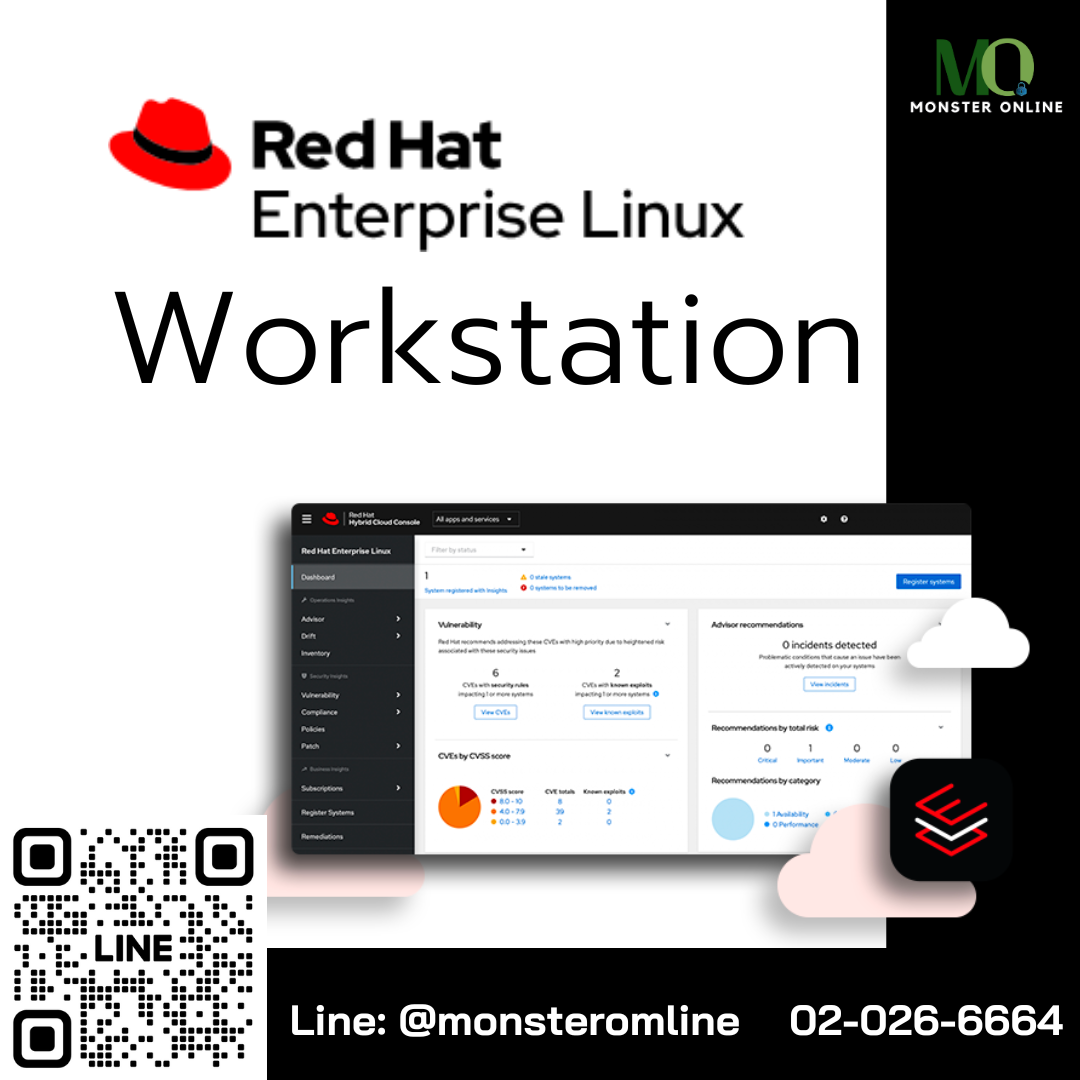 ราคาโปรโมชั่นด่วน!! Red Hat Enterprise Linux Workstation — Monster Online